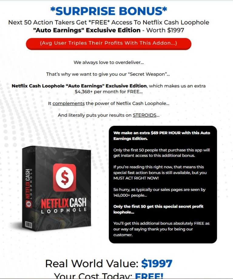 Netflix Cash Loophole Review 2025: The World’s First "AI" System That ...