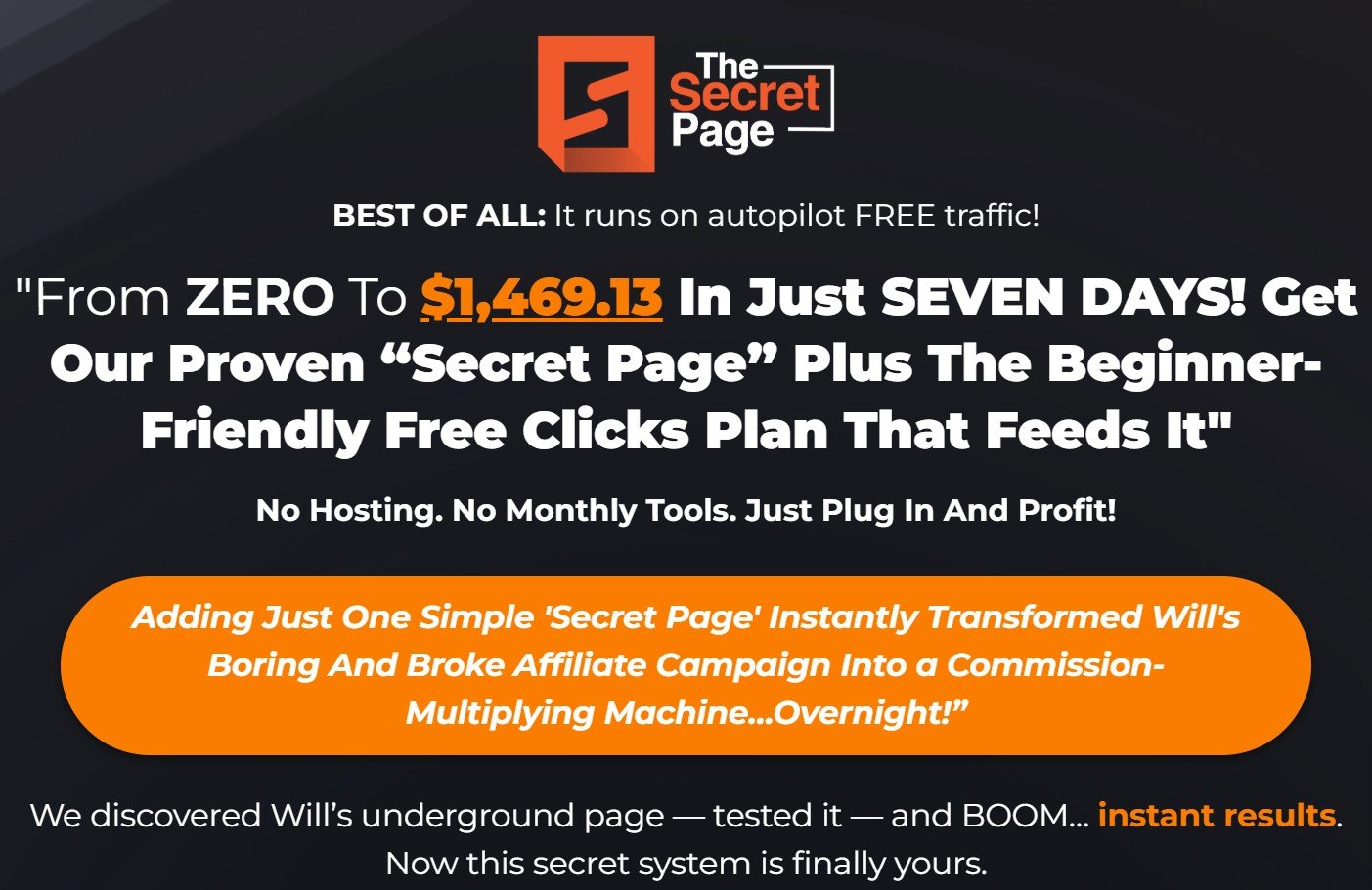 The Secret Page Review: BEST OF ALL – It Runs on Autopilot FREE Traffic ...