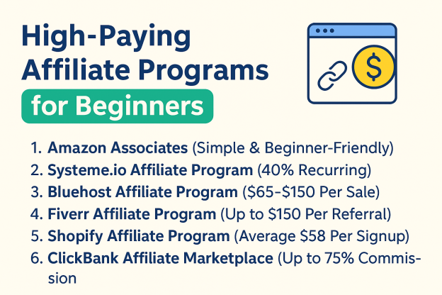 High-Paying Affiliate Programs for Beginners: Start Earning Online Fast ...